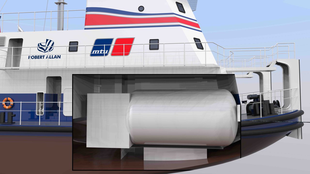 Two MTU LNG engines power a special shallow-water push boat ...