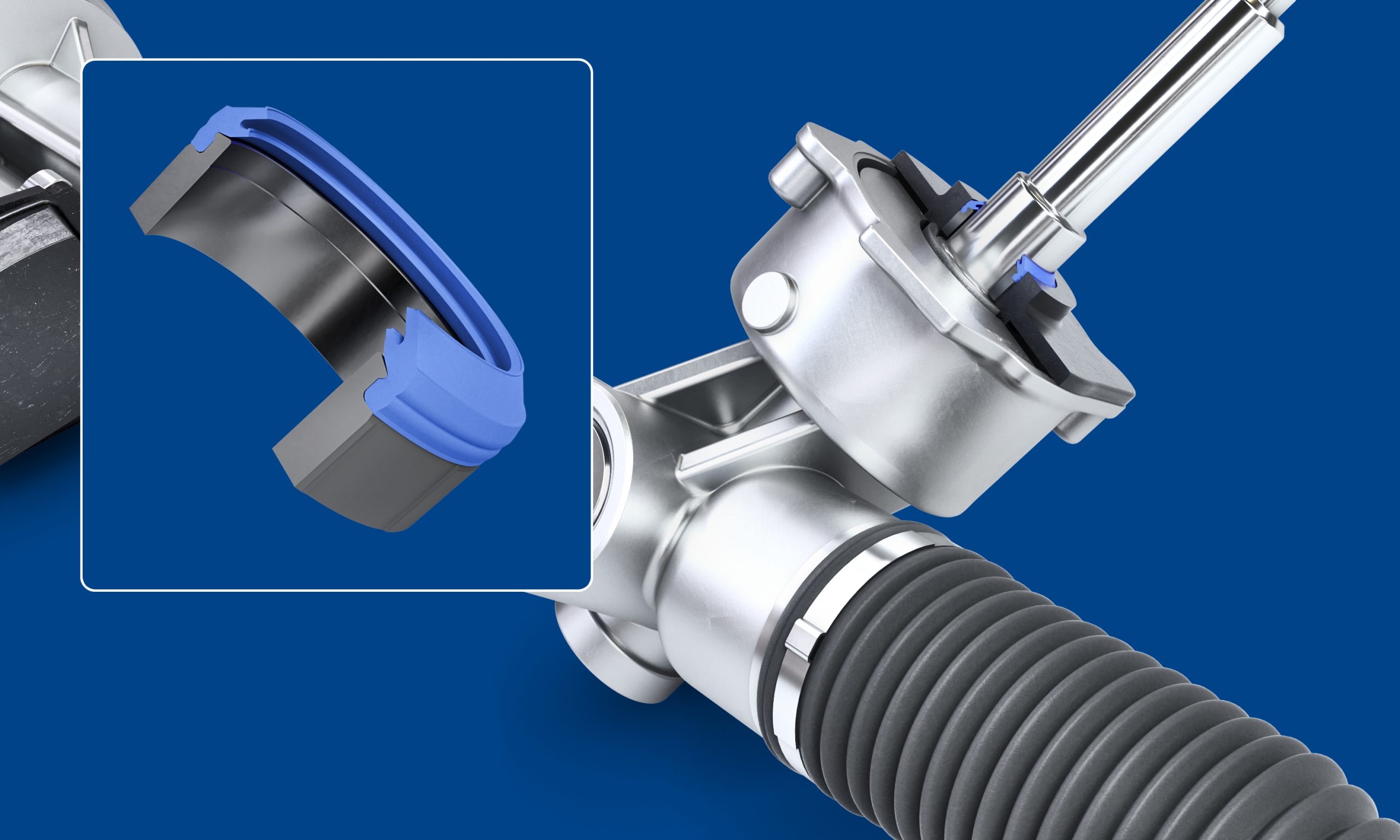 A seal with an integrated bearing: Freudenberg makes steering easier