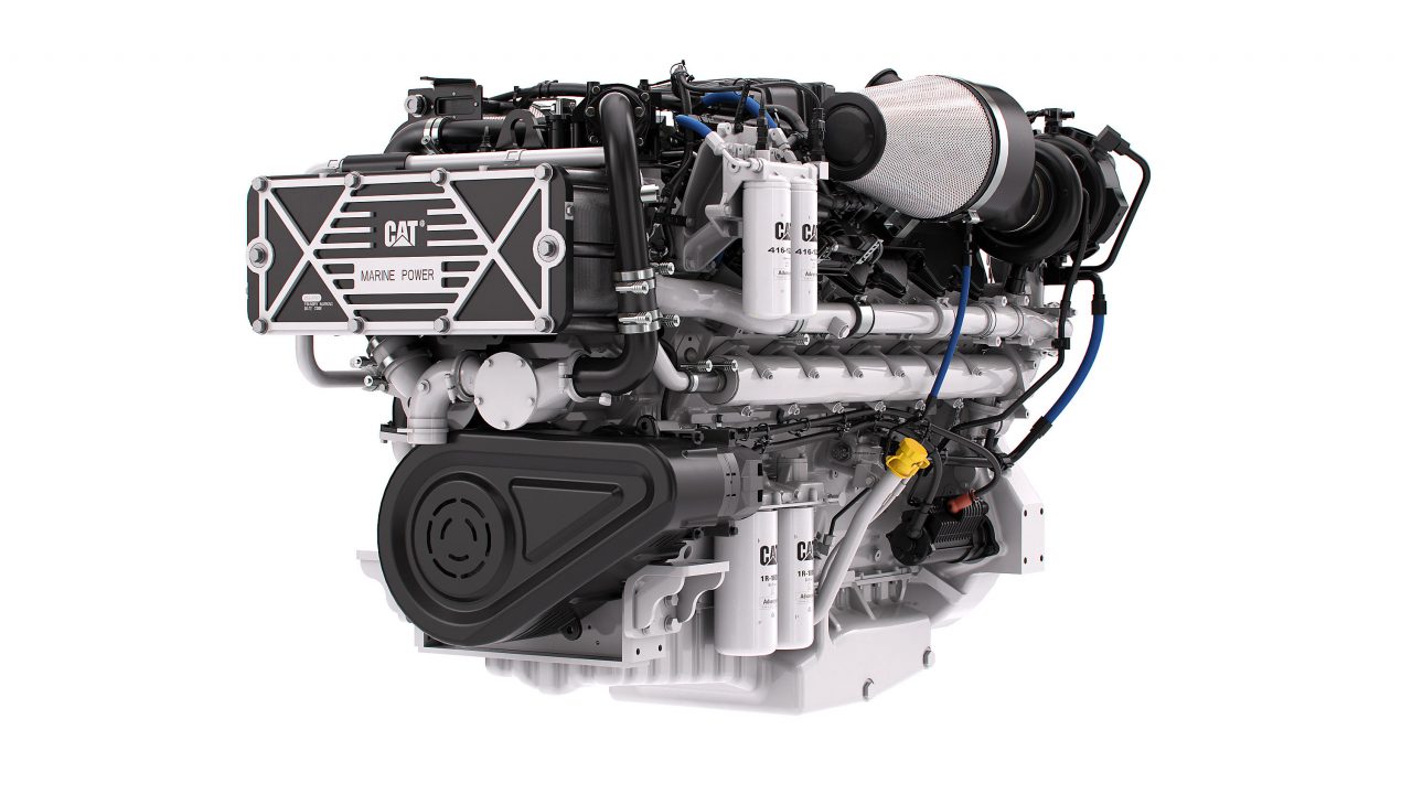 Caterpillar Marine C32B 2433hp. It's a super-power!