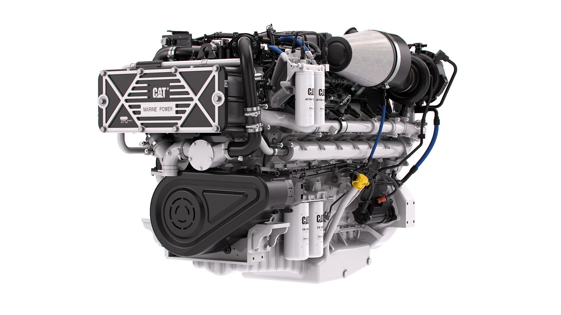 Caterpillar Marine C32B 2433hp. It's a super-power!