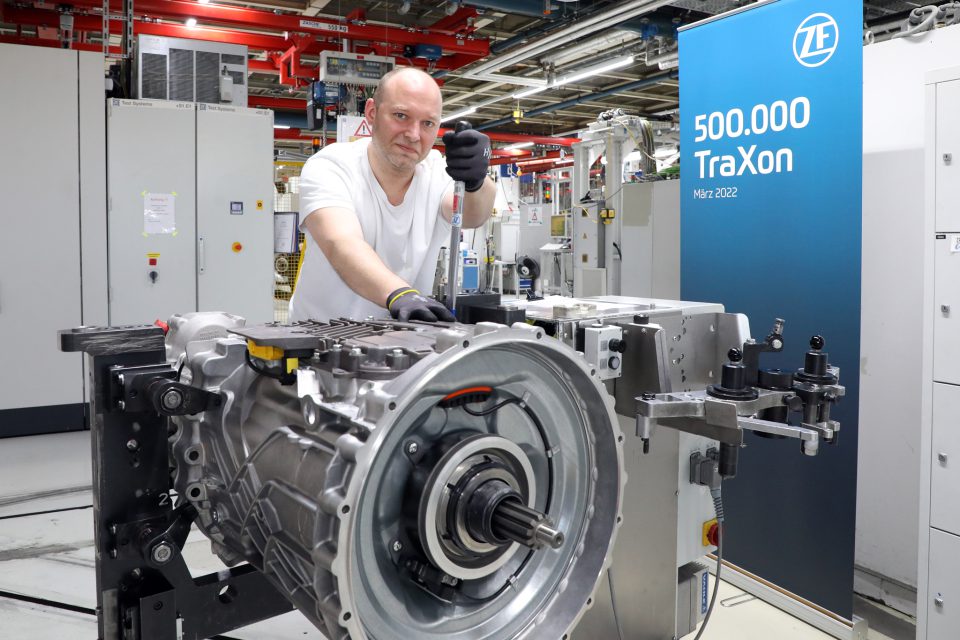 ZF Celebrates 500,000th TraXon transmission system produced