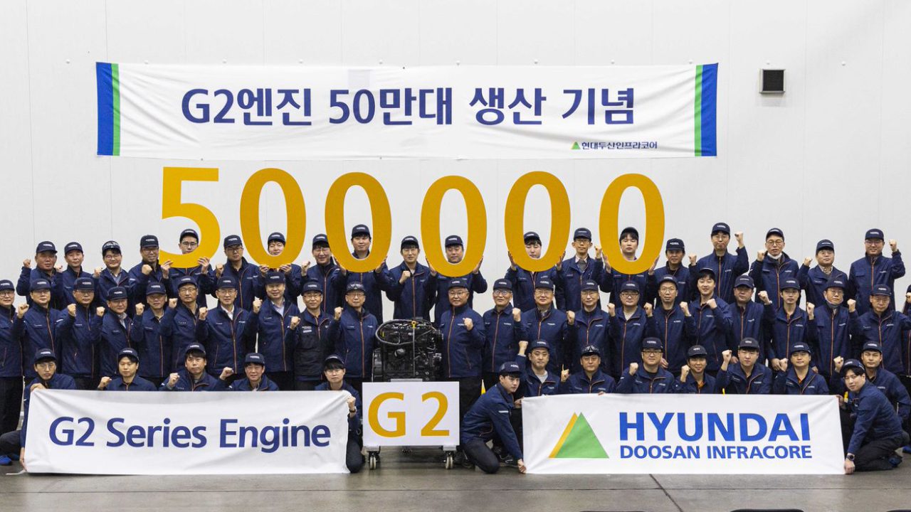 Hyundai Doosan Infracore produces its 500,000th G2 engine