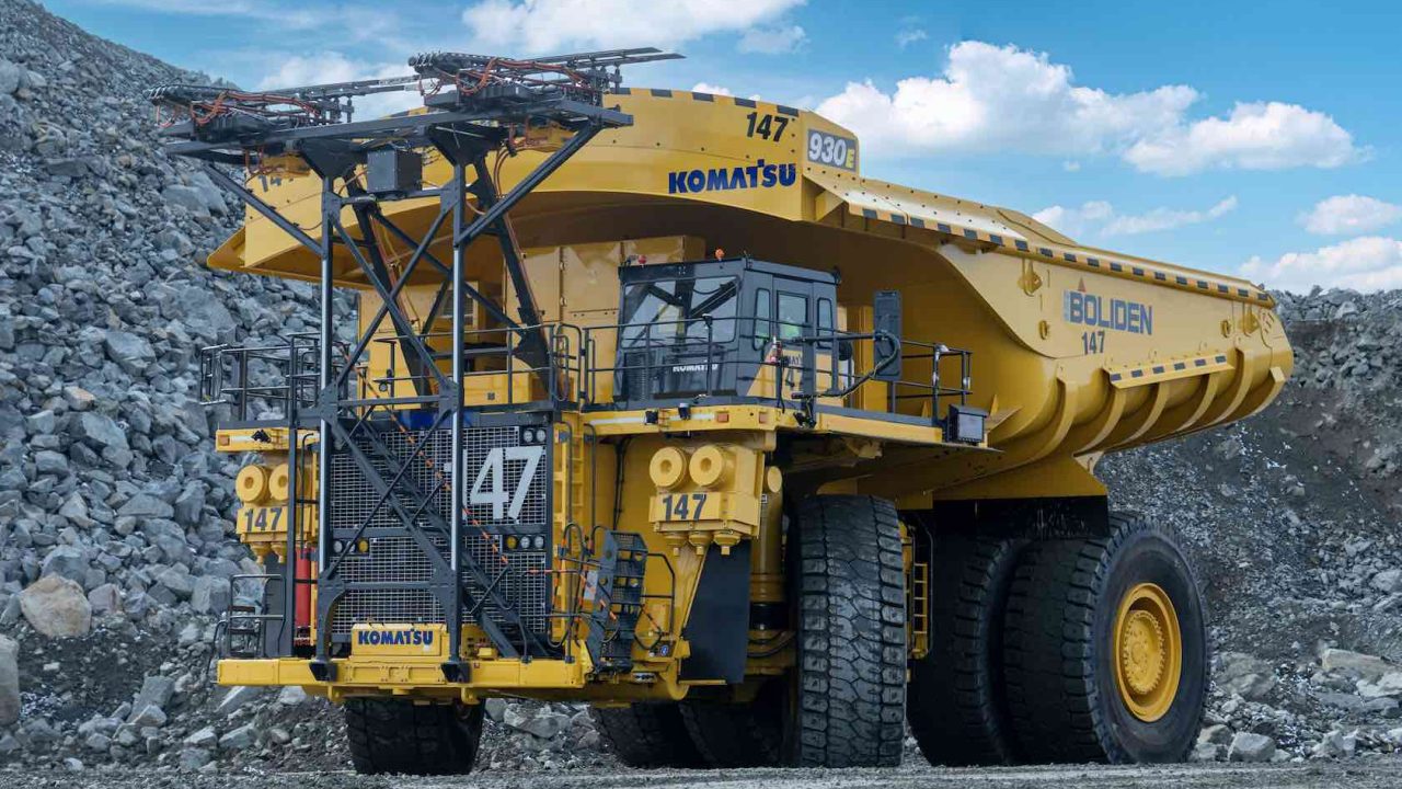 Komatsu 930E is running at Aitik copper mine