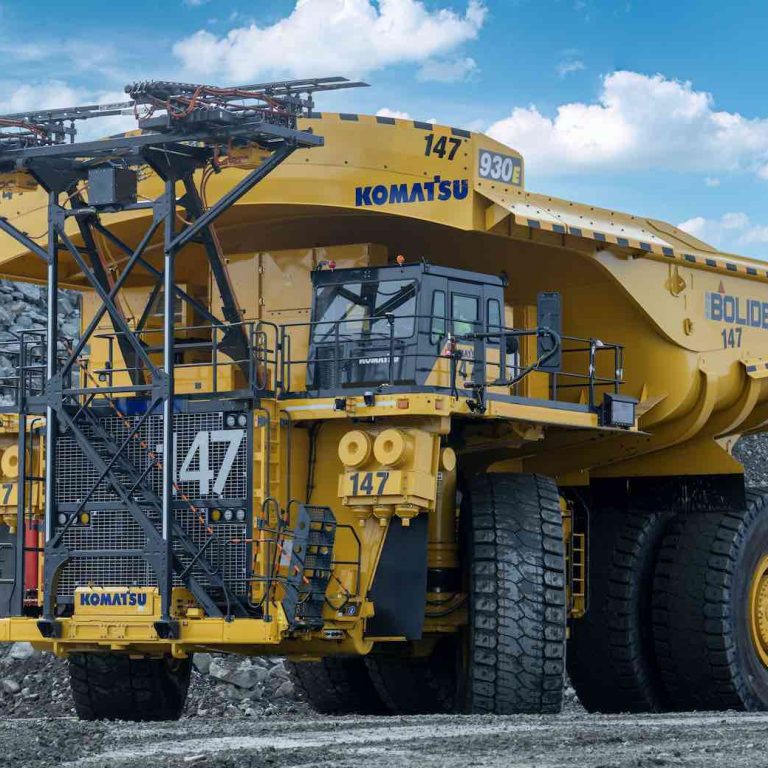 Komatsu 930E is running at Aitik copper mine