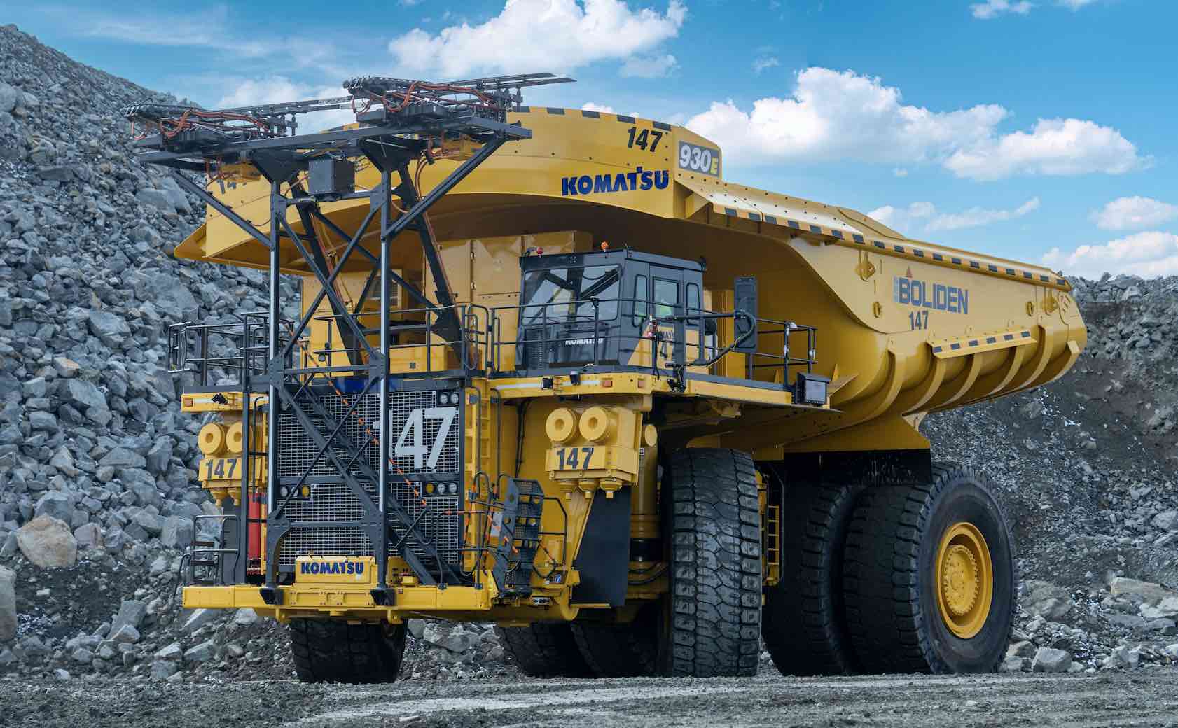 Komatsu 930E is running at Aitik copper mine
